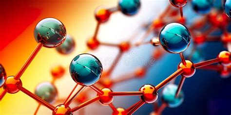 Abstract Molecular Structure Abstract Representation Of A Molecular Structure With Geometric