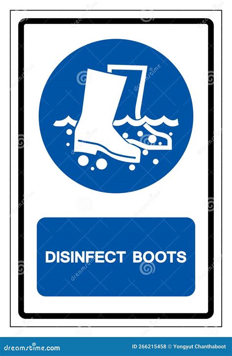 Disinfect Boots Symbol Sign Vector Illustration Isolate On White Background Label Eps10 Stock
