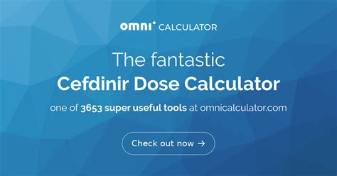 Cefdinir Dose Calculator Omnicef Dosage