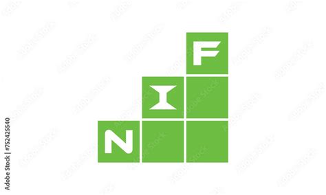 Nif Initial Letter Financial Logo Design Vector Template Economics