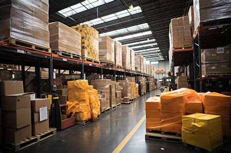 Optimized Warehouse Interior Efficient Equipment Sorting Process Stock Image Image Of Sorting