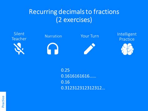 Fractions And Recurring Decimals 2 Exercises Variation Theory