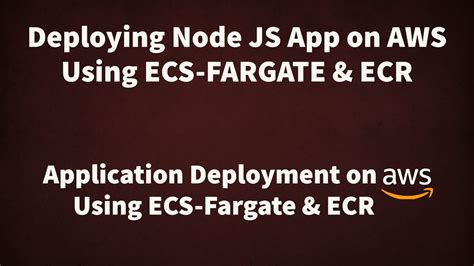Aws Elastic Container Service Tutorial Ecs Fargate Tutorial Aws Ecr Aws Ecs And Ecr