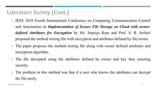 SECRY Secure File Storage On Cloud Using Hybrid Cryptography PPTX