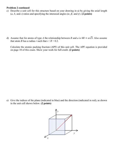 Solved Crystallography Consider A Crystal Structure That Chegg