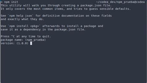 Javascript Npm Init No Me Permite Continuar Stack Overflow En Español