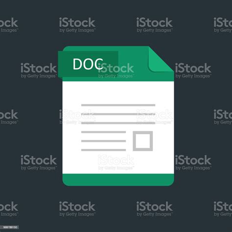 Doc 파일 형식 아이콘입니다 벡터 일러스트 레이 션 어두운 파란색 배경에 고립 그래픽 사용자 인터페이스에 대한 스톡 벡터 아트 및 기타 이미지 그래픽 사용자 인터페이스