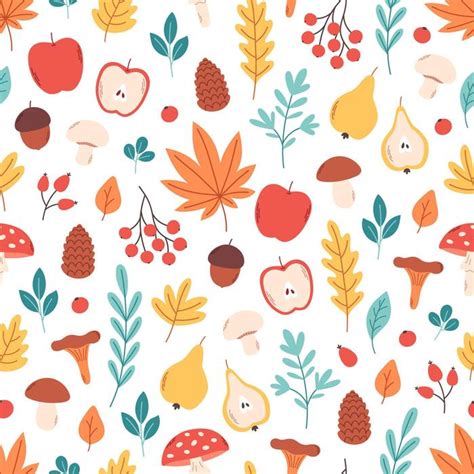 Cute Fall Pattern Vector Art Icons And Graphics For Free Download