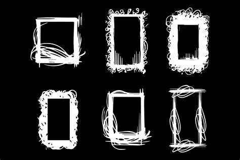 Hand Drawn Scribble White Rectangular Frames 42840935 Vector Art At Vecteezy