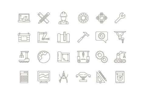 The Icons For Construction And Tools Are Shown In This Image With One Line Drawn On It