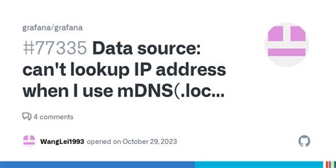 Data Source Cant Lookup Ip Address When I Use Mdnslocal In Url Or Host Field · Issue 77335
