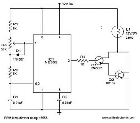 All Its Electronics PWM Lamp Dimmer Using NE555