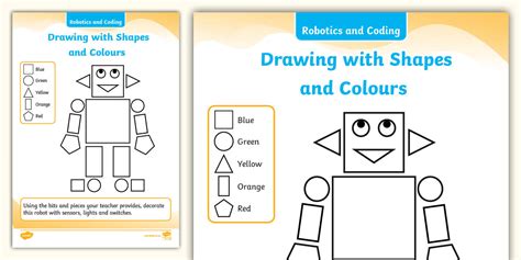 Grade R Robotics Worksheet Decorate A Robot Twinkl