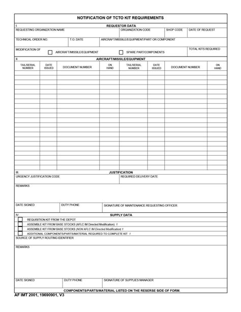 Af Imt Form 2001 Fill Out Sign Online And Download Fillable Pdf