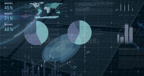 Visualizing Global Statistics With Charts And Graphs Data Analytics In Animation Stock Footage