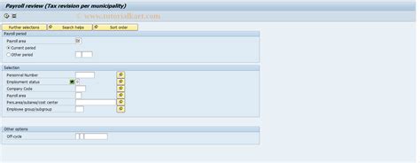 Pc00m58rrw03 Sap Tcode Payroll Review Tax Revision Per Mun