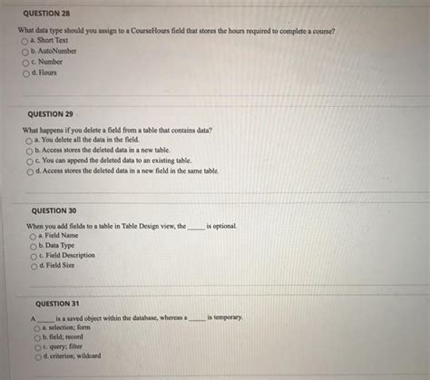 Question 28 What Data Type Should You Assign To A