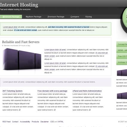 Web Hosting Templates Web Templates Free Download
