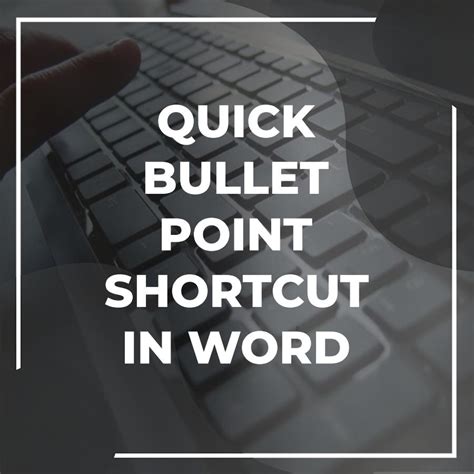 Mastering The Shortcut For Bullet Point In Word Adazing