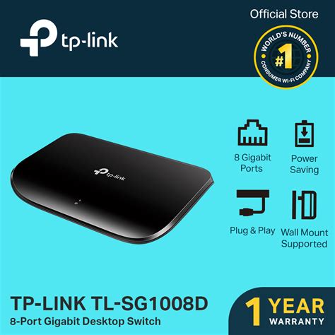Tp Link Tl Sg D Port Gigabit Desktop Switch Network Switch Hub Port Gigabit Switch
