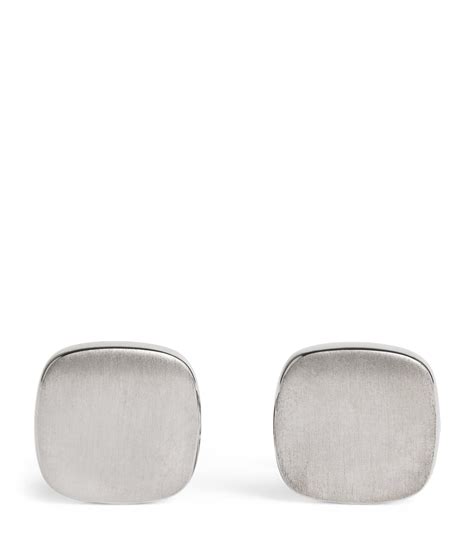 Giorgio Armani Sterling Silver Round Cufflinks Harrods Hk