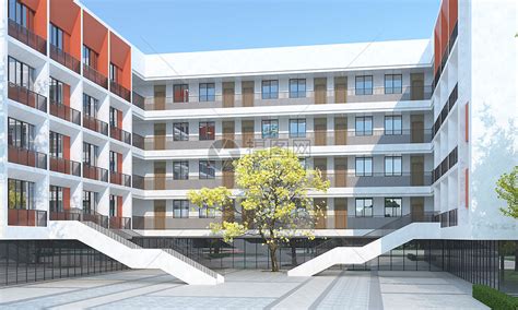 D教学楼场景图片素材 正版创意图片 摄图网