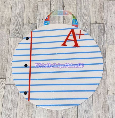 Classroom Notebook Paper Door Sign Personalized Teacher Door Etsy