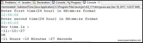 How To Subtract Two Given Times In Hh Mm Ss Format In Java