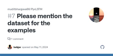 Please Mention The Dataset For The Examples Issue Muditbhargava Pyxlstm Github