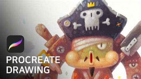 Procreate Tutorial Frog Pirate Illustration Digital Drawing 프로크리에이트