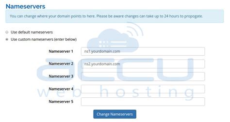 How To Register And Set Private Nameservers For Your Domain From Client Area Accuwebhosting