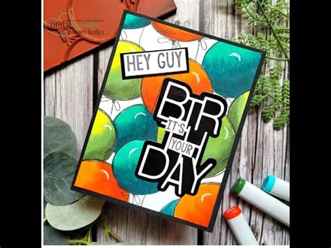 Unity Quick Tip Masculine Birthday Card With Copic Coloring Unity Blog