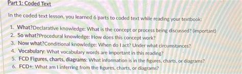 Part 1 Coded Text In The Coded Text Lesson You
