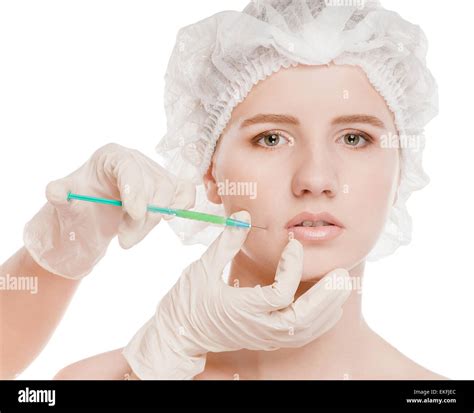 Cosmetic Botox Injection In Face Stock Photo Alamy
