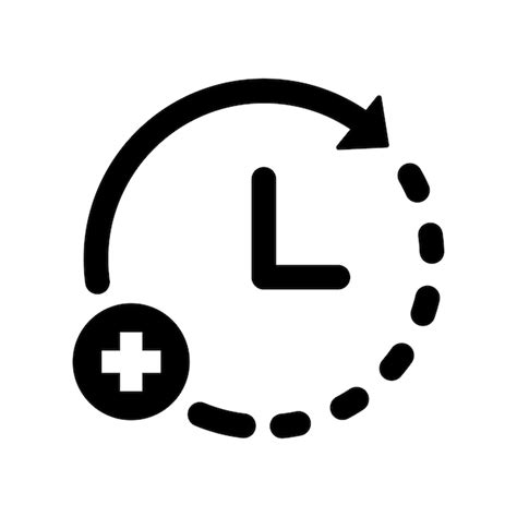 Premium Vector Extra Hour Extra Time Icon Clock Icon With Add Sign Clock Icon And New Plus