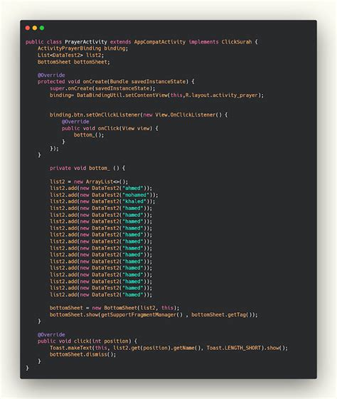 تصميم Custom Bottomsheet وارسال بيانات الarray بداخله