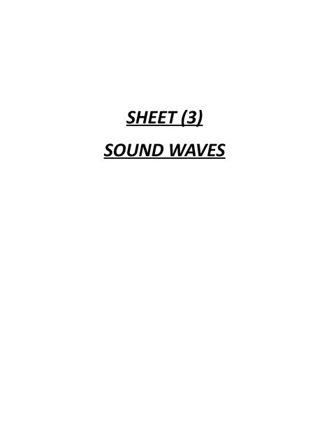 sheet object oriented programming sheet 3 sound waves a