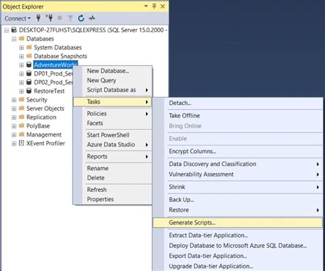 Generating Logical Database Backup In Ssms Sqlbak Blog