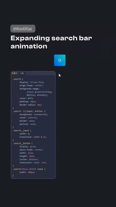 🔍 Expanding Search Bar Animation With Css Smooth Ui Effect 🚀 Coding