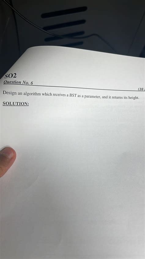 Solved Design An Algorithm Which Receives A Bst As A