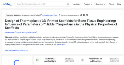 Design Of Thermoplastic 3d Printed Scaffolds For Bone Tissue