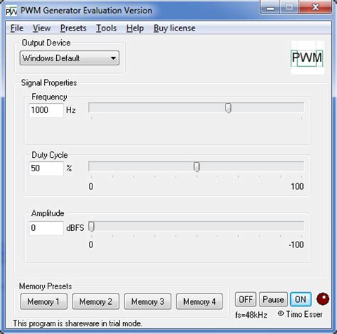 PWM Generator Esser Audio Software