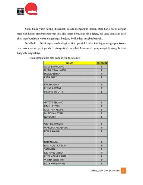 Tips And Trick Ms Excel Part 1 Lpp Enter