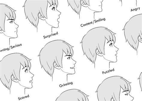 How To Draw Male Face Side View