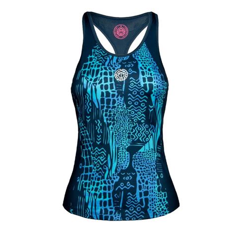 Blauw Bidi Badu Yaka Tech Tank T Shirt Mesh Stof Zona De Padel