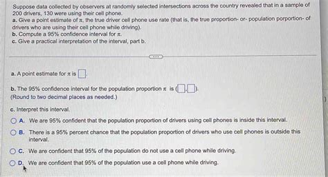 Solved Suppose Data Collected By Observers At Randomly Selected