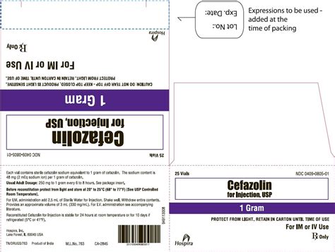 Cefazolin Injection Fda Prescribing Information Side Effects And Uses