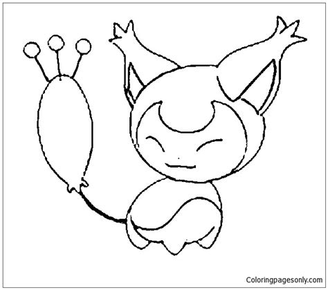 Skitty From Pokemon Coloring Page Free Printable Coloring Pages