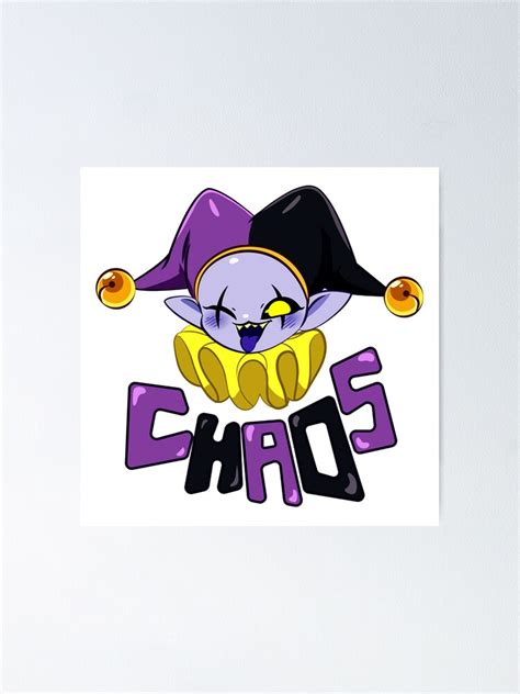 Deltarune Jevil Chaos Sticker Poster For Sale By Maardisan12 Redbubble