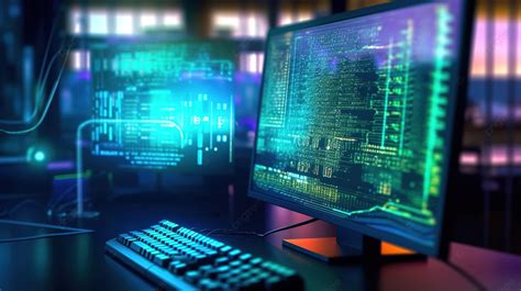 digital matrix a 3d rendering of hacking concept with coding cascading over computer screen